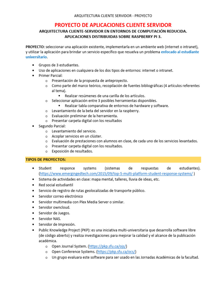 2018C1 - PROYECTO DE APLICACIONES CLIENTE SERVIDOR | PDF | Software de la aplicacion | Servidor ...
