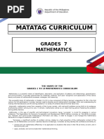 MATATAG Mathematics CG Grades1 4 and 7 | PDF | Learning | Mathematics