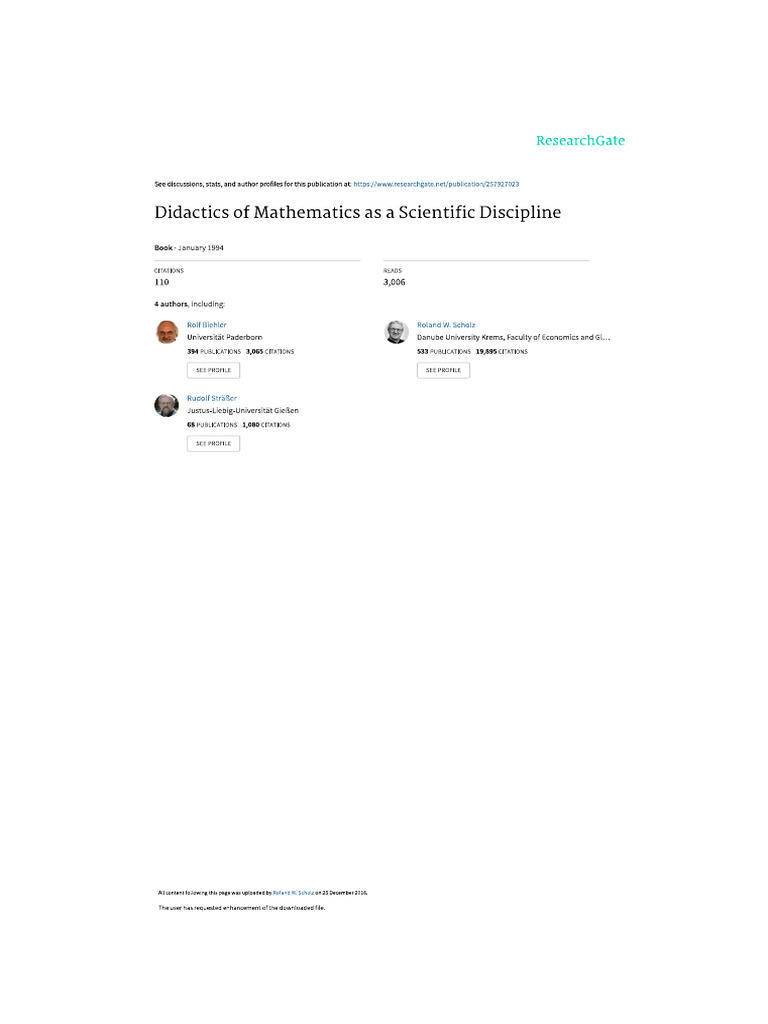 Didactics of Math | PDF