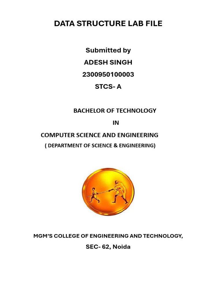 Data Structure Lab File | PDF | Queue (Abstract Data Type) | Algorithms