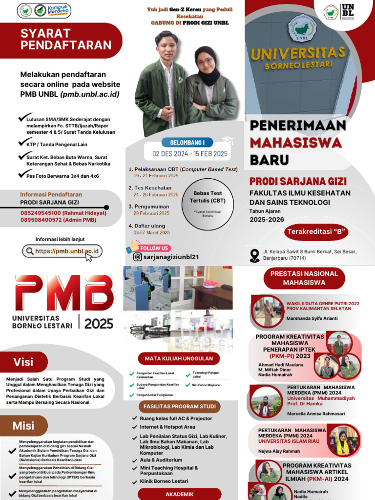 Brosur PMB Prodi Gizi | PDF