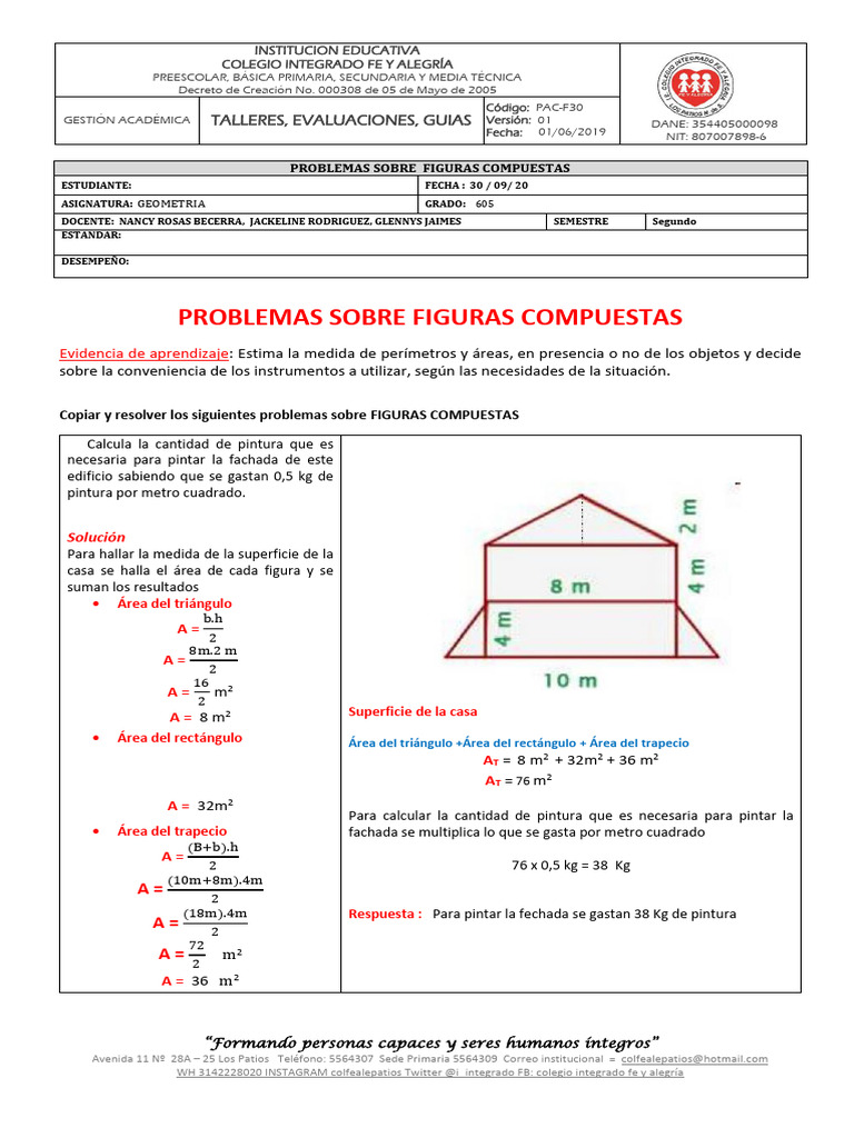 Figuras Compuestas | PDF | Geometría euclidiana | Geometría Elemental