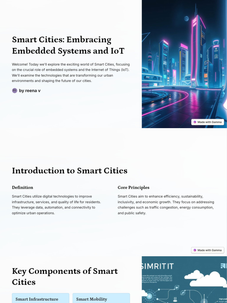 Smart Cities Embracing Embedded Systems and IoT | PDF | Internet Of ...