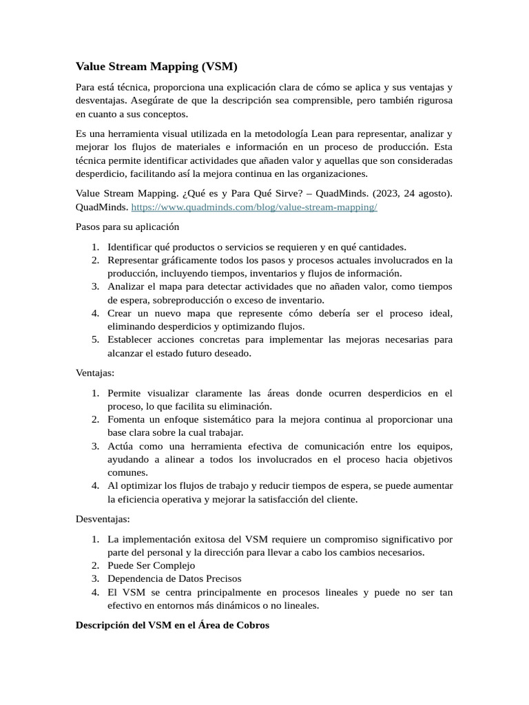 VSM | PDF | Lean Manufacturing | Informática