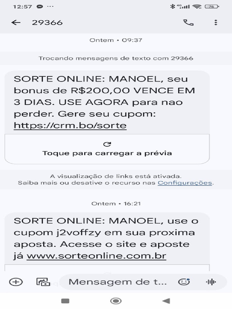 Cupom Sorte Online | PDF