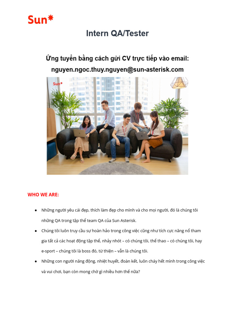 Tester Intern - Sun | PDF