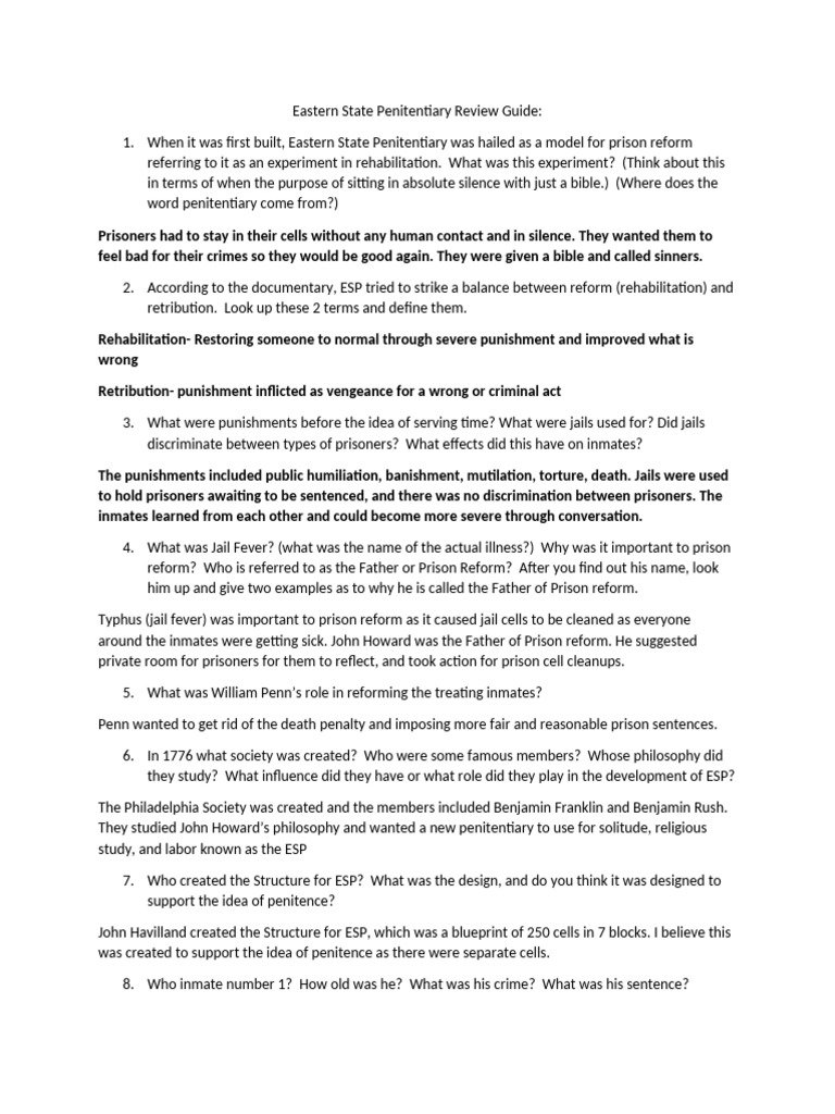 Prison Reform and ESP History | PDF | Prison | Rehabilitation (Penology)