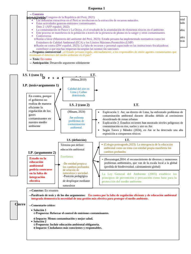 Esquemas para El Examen Final | PDF | Contaminación | Entorno natural
