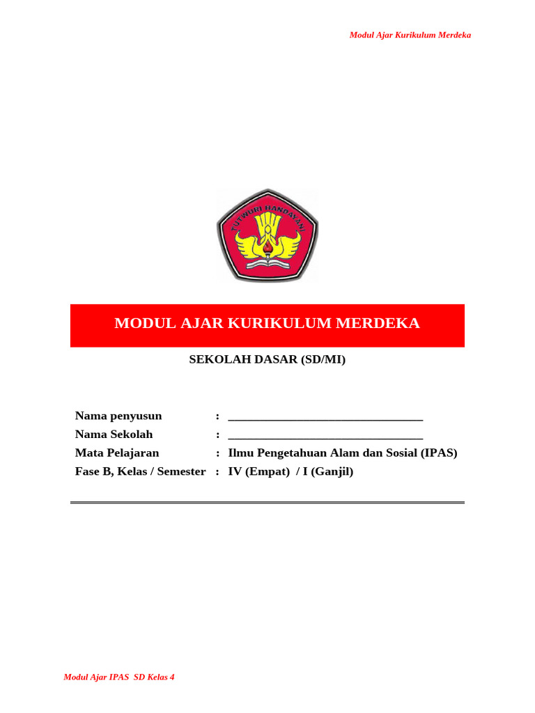 Modul Ajar IPAS SD Kelas 4 | PDF