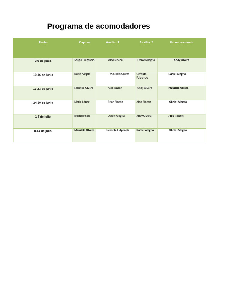 Programa de Acomodadores Definitivo1 | PDF
