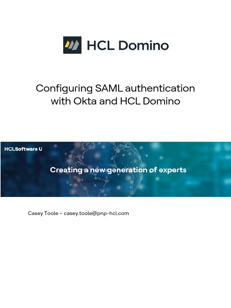 SAML Authentication: Okta & Domino Setup | PDF | Public Key Certificate ...