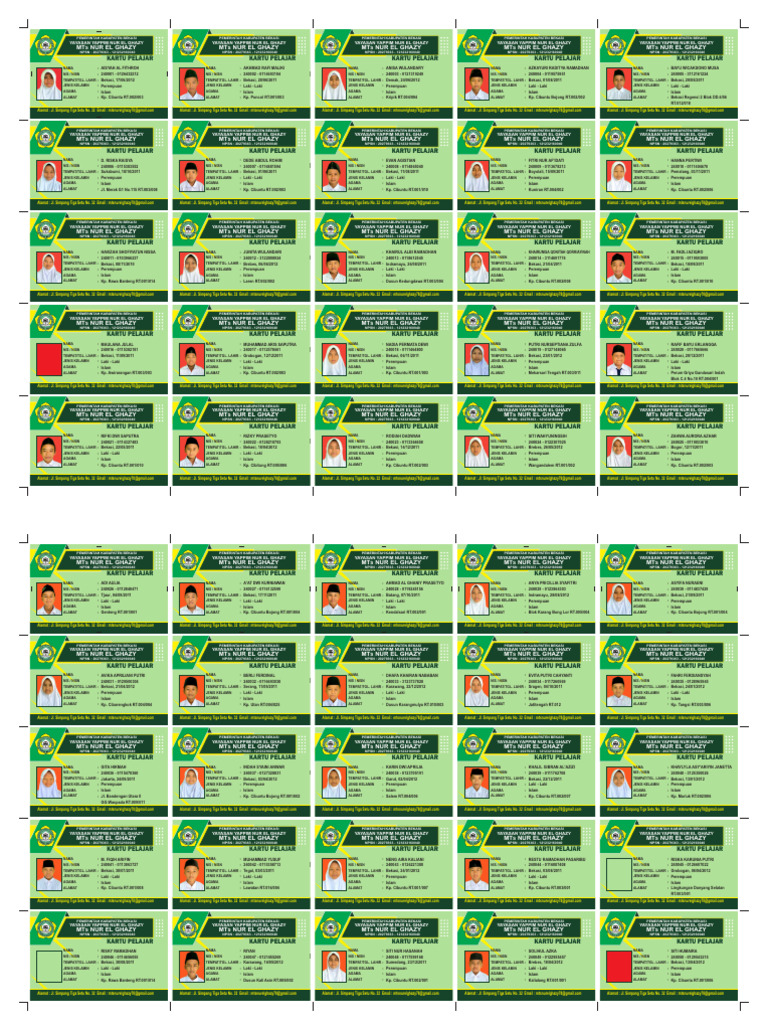 Layout Id Card MTS Elghazy | PDF