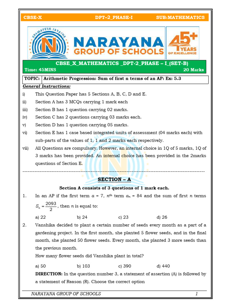 CBSE Class 10 Math Exam Paper | PDF | Arithmetic | Mathematics