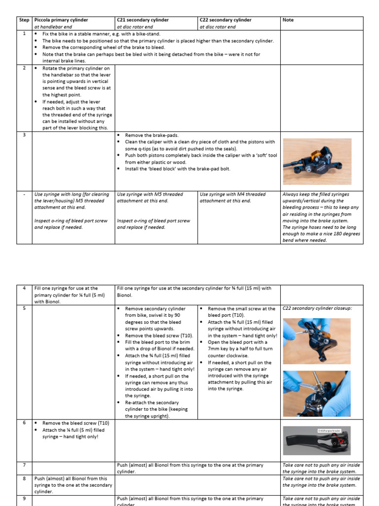 Bleeding Process for Trickstuff C21/C22 | PDF | Vehicle Parts ...