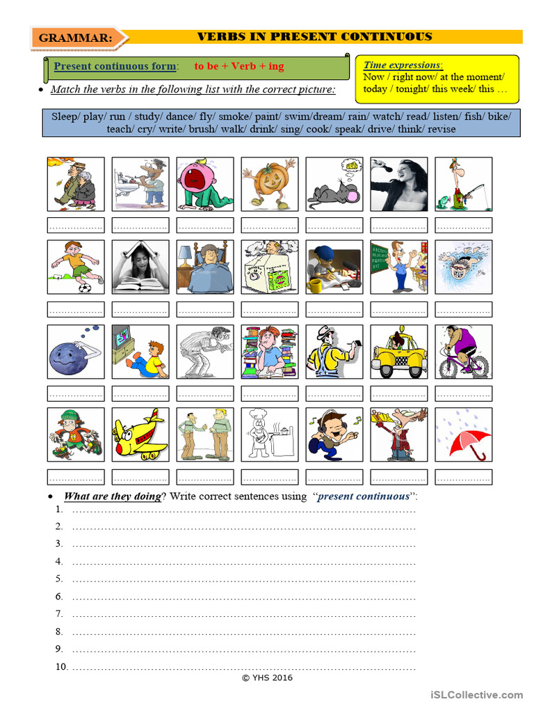 Present continuous (2) | PDF