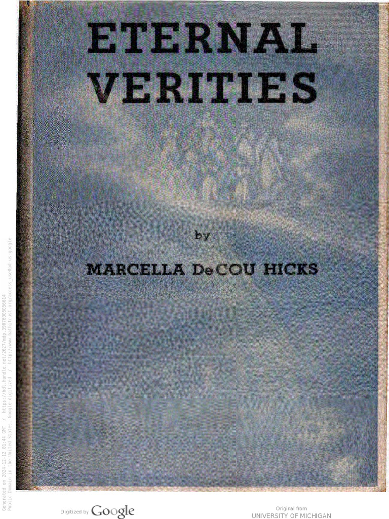 Marcella DeCou Hicks - Eternal Verities | PDF | Spiritualism | Samuel