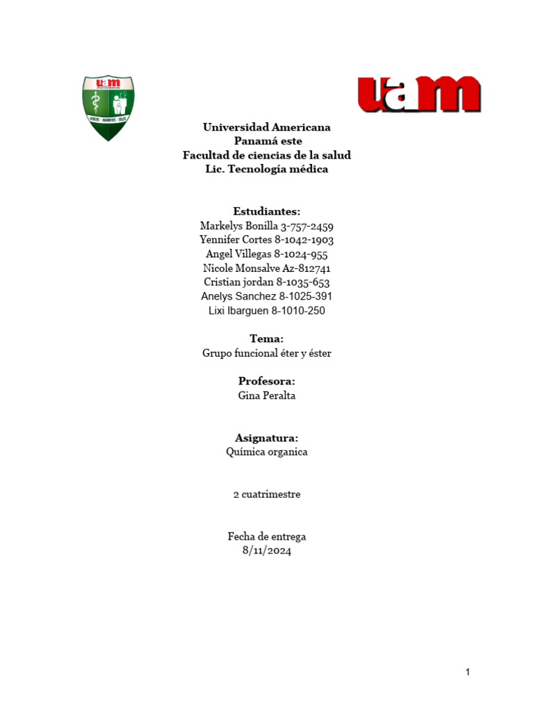 Grupo Funcional Éter y Éster | PDF | Ester | Éter