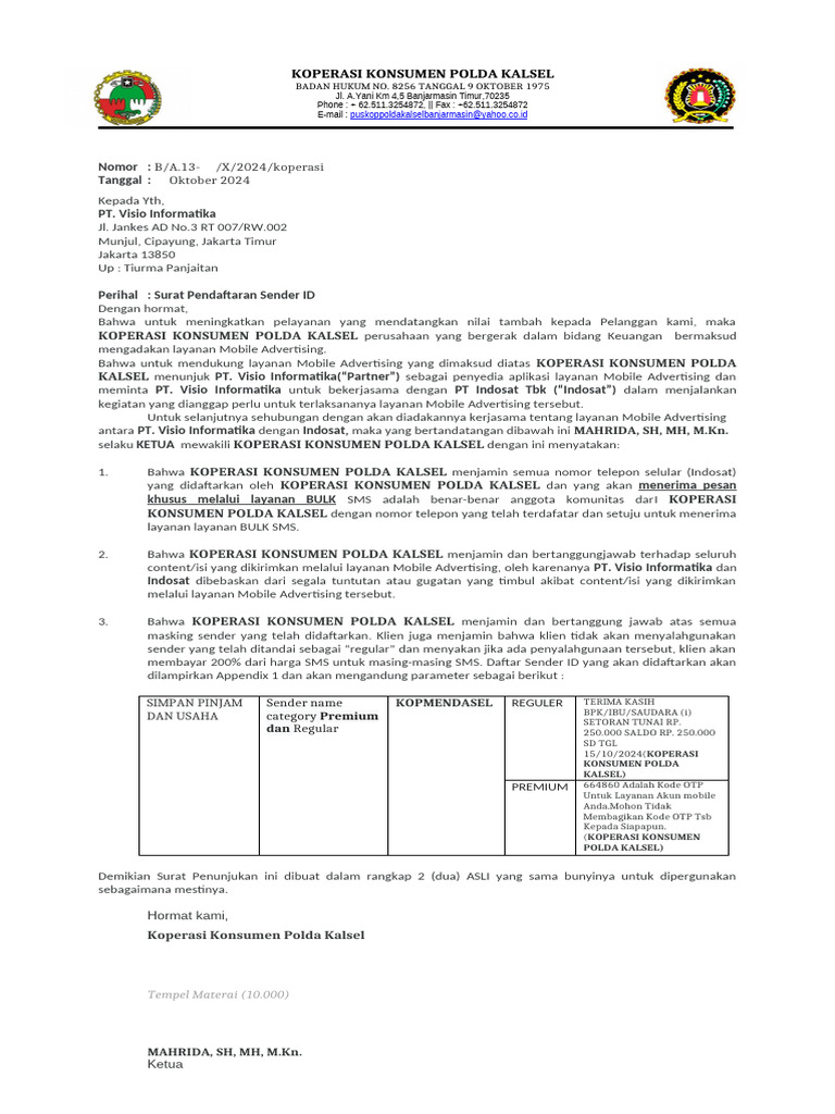 Template_Surat_Penunjukan_INDOSAT [EDIT] Sdh cek | PDF