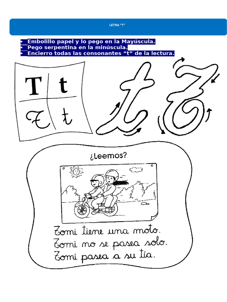 La Consonante T para Ninos de Cinco Anos | PDF