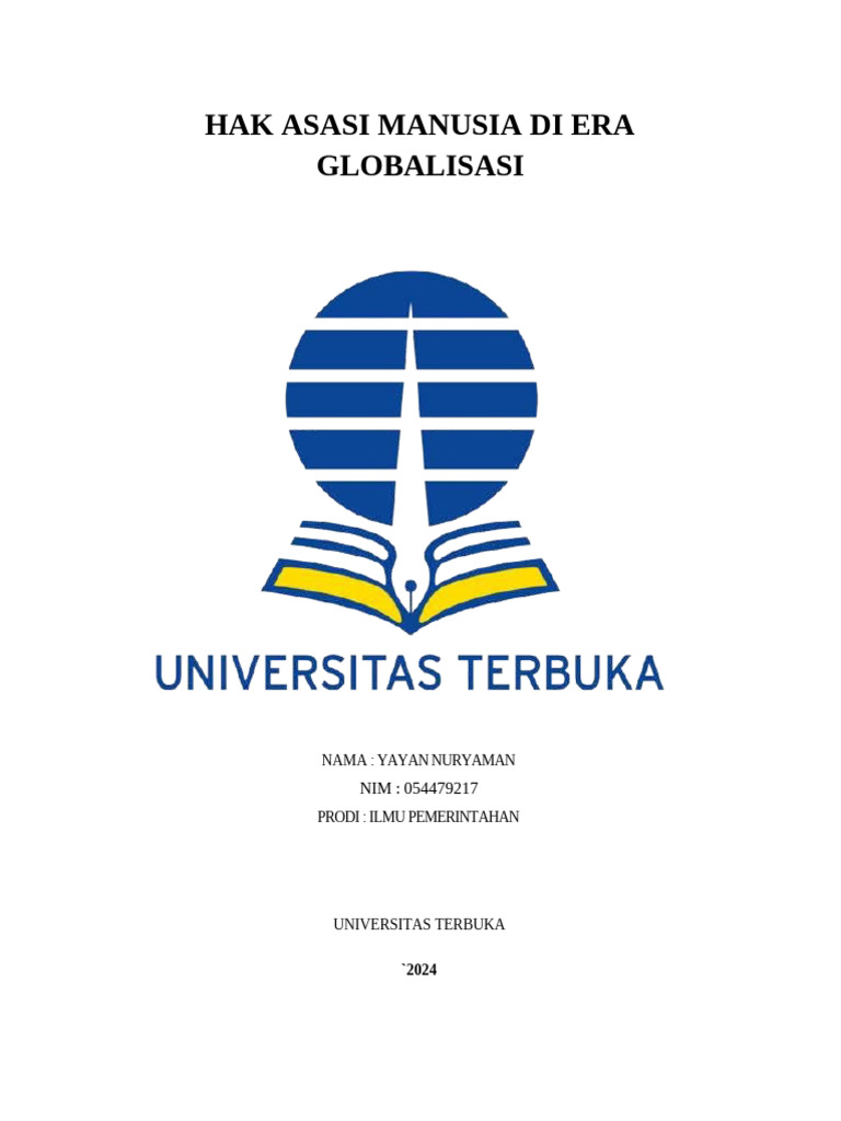 Tugas 2 PPKN Artikel Hak Asasi Manusia Di Era Globalisasi | PDF