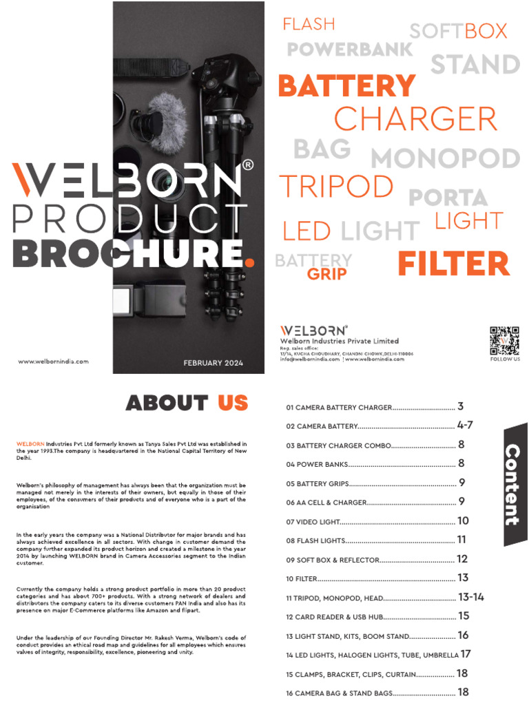 WELBORN India Catalogue | PDF | Lithium Ion Battery | Battery Charger