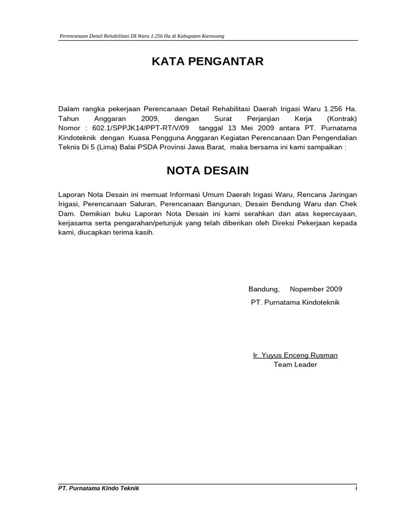 Rehabilitasi Irigasi Waru Karawang | PDF