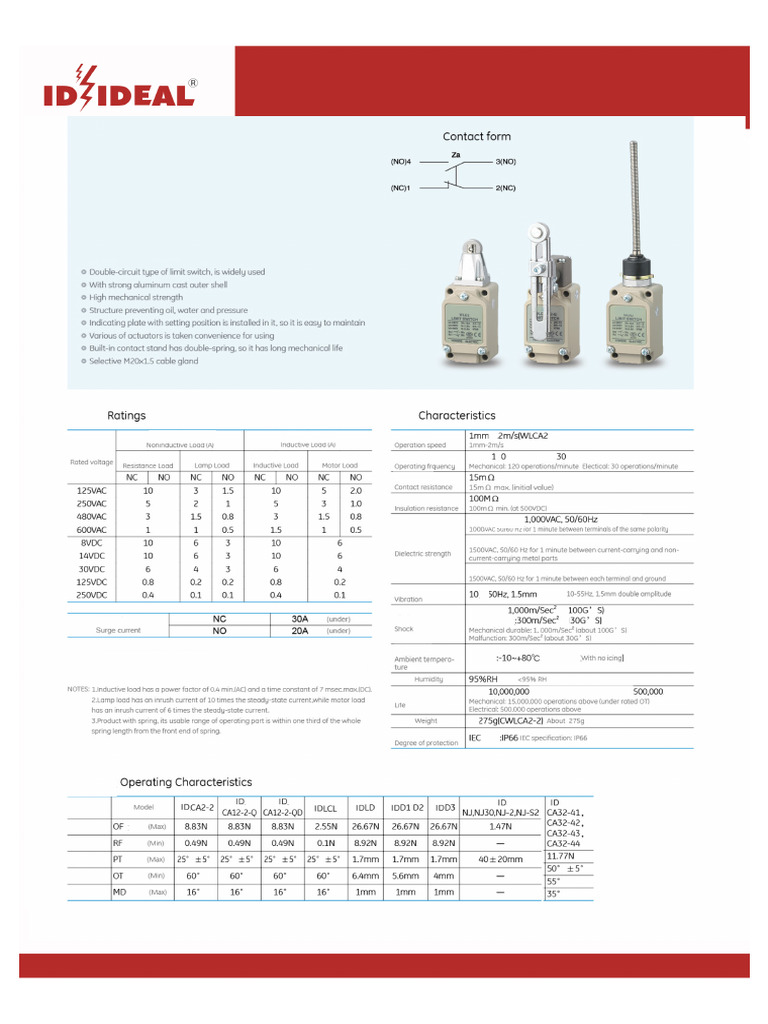 Limit Switch | PDF