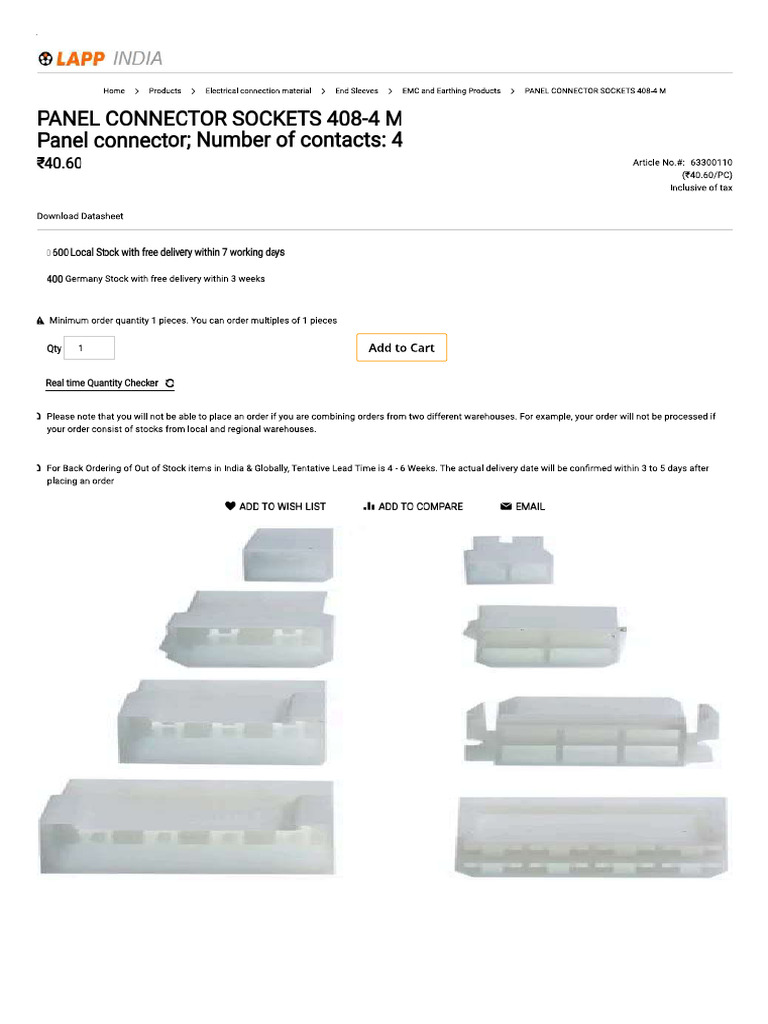 63300110 | PDF | Electrical Connector | Physical Layer Protocols