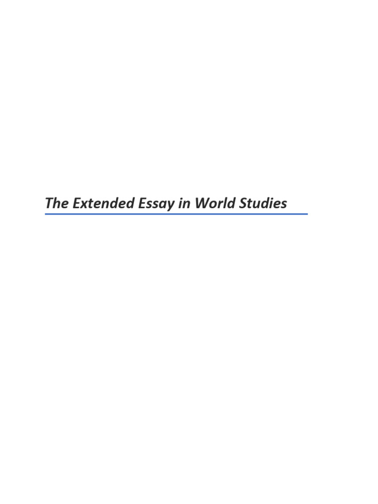 World Studies Guide | PDF | Essays | Evaluation
