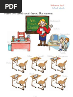 School Objects: Numbers and Colors Guide | PDF