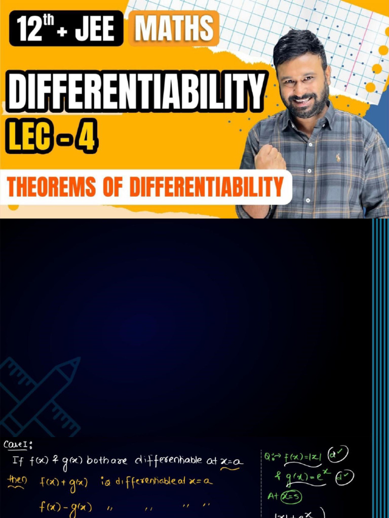 Theorems of Differentiability JEE Lec 4 | PDF
