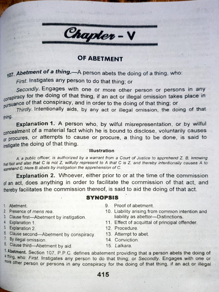 Abetment Full Chapter | PDF