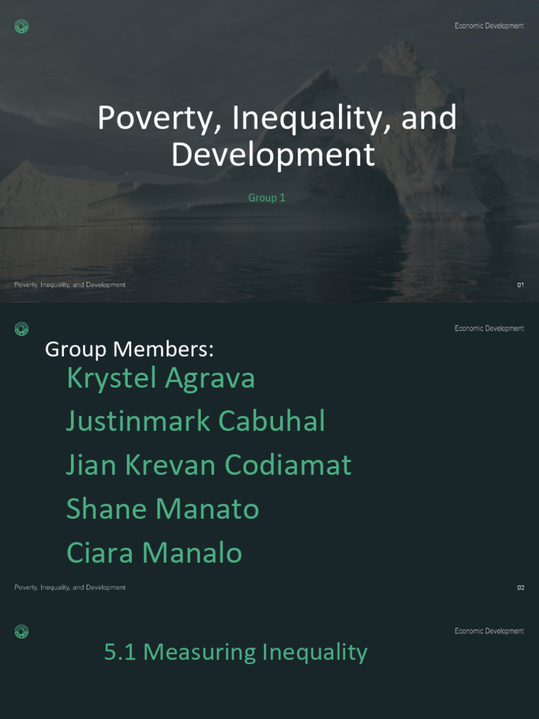 Group 1 Poverty Inequality and Development 102116.PDF 2 | PDF | Gini Coefficient | Poverty