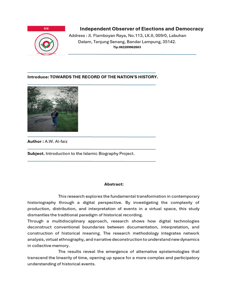 Introduce Towards The Record of The Nation's History. | PDF ...