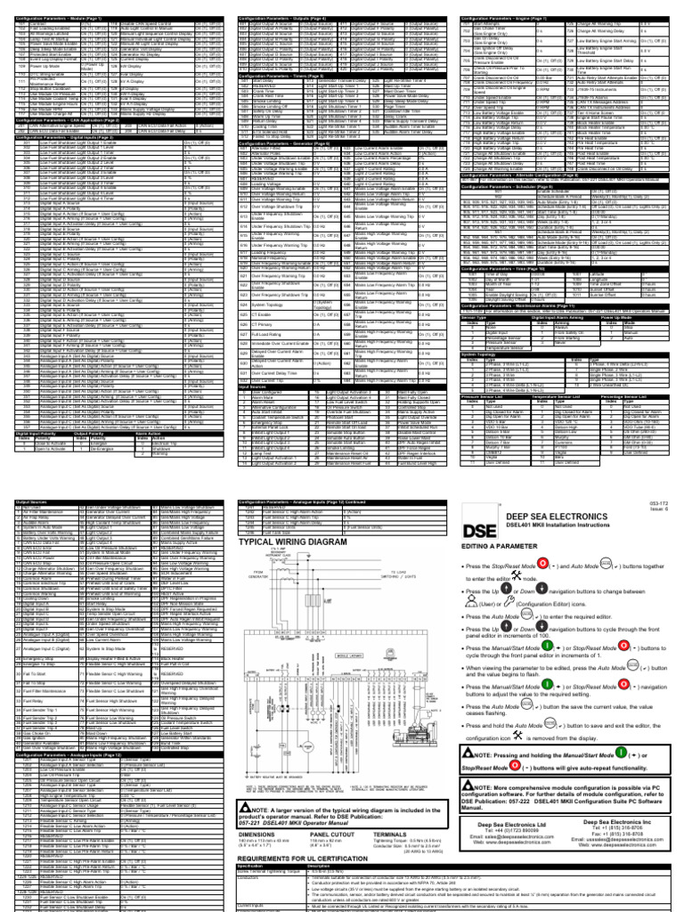 DSEL401mk2 Installation Instructions | PDF | Mains Electricity | Physical Quantities