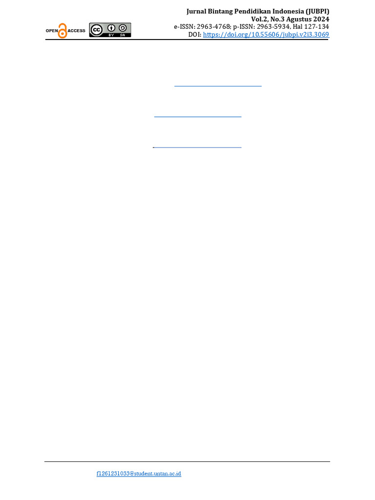 Iwanmahendro, JUBPI Vol 2 No 3 Agustus 2024 Hal 127-134 | PDF