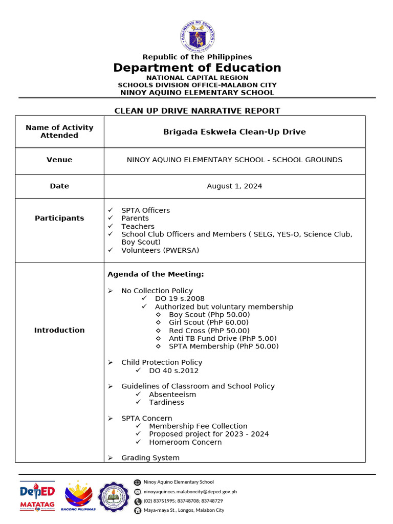 SPTA Narrative Report | PDF
