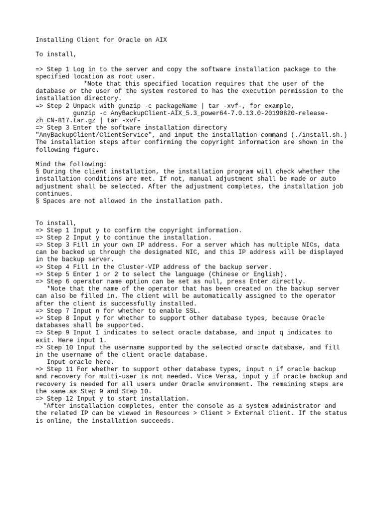 Install Oracle Client On Aix Pdf Databases User Computing