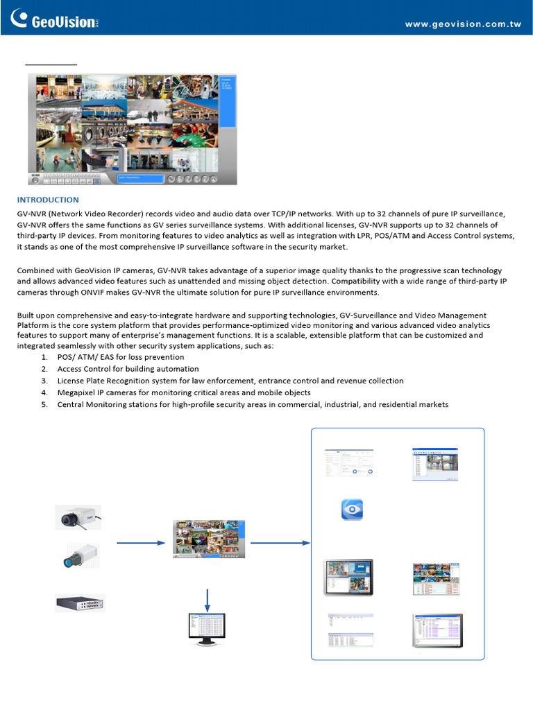 GV-NVR V8.9: Advanced IP Surveillance Solution | PDF | Computing ...
