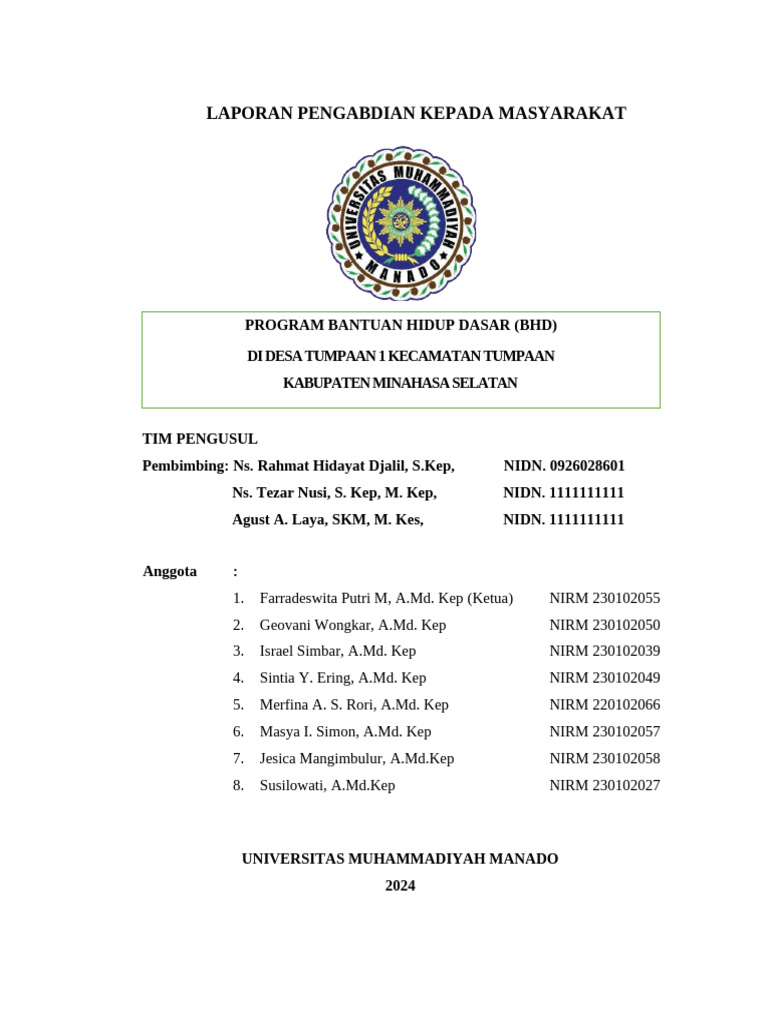 Laporan Kegiatan Kelompok BHD 2024 | PDF