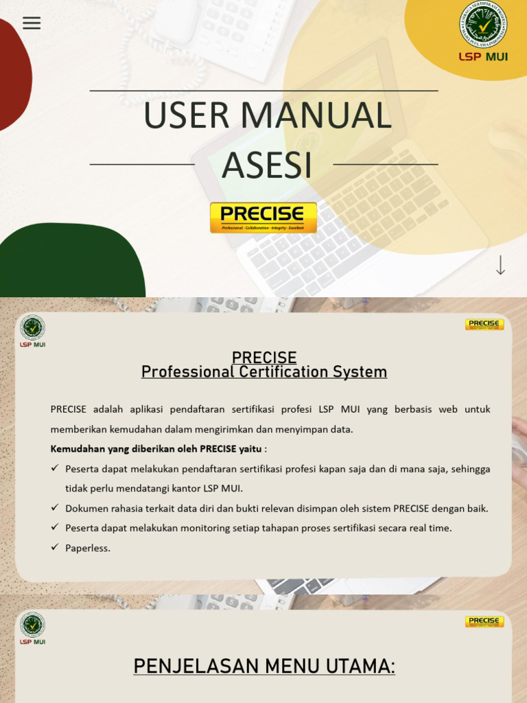 USER MANUAL PRECISE ASESI (28082024) Udpt | PDF