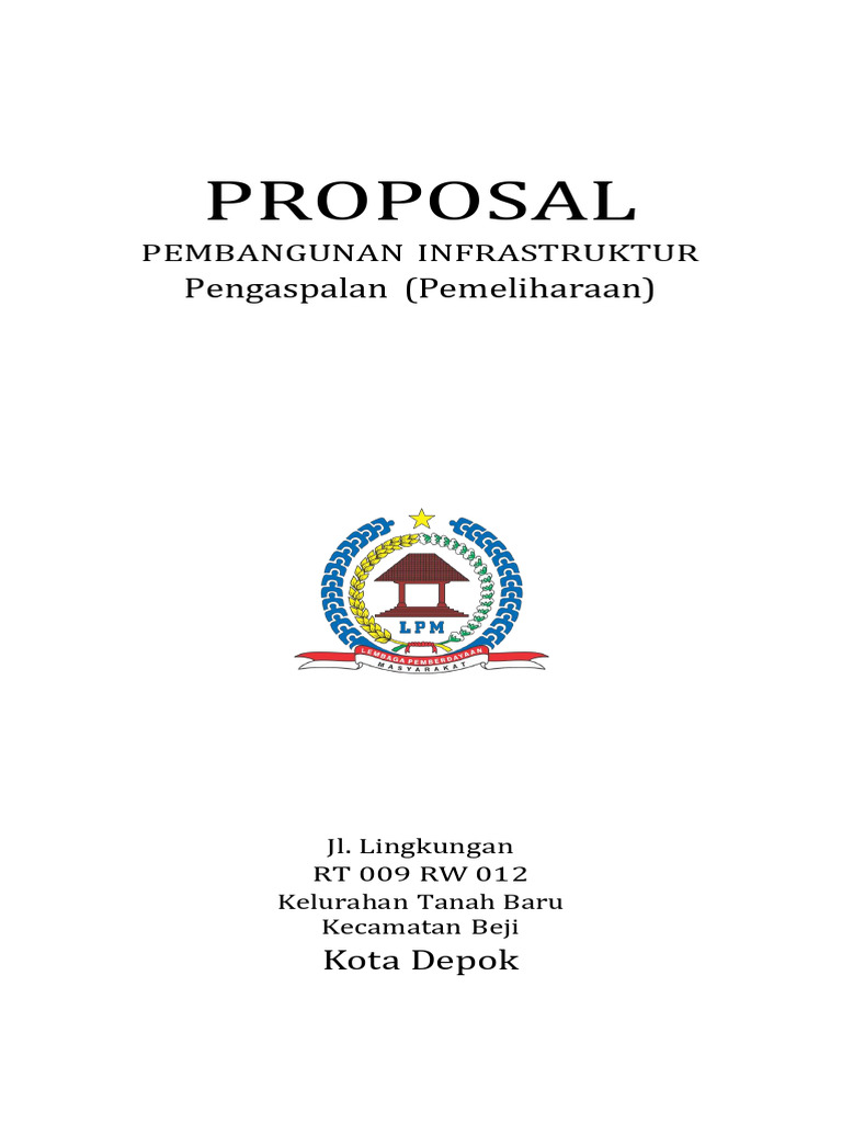 Proposal Aspal RT 09 | PDF