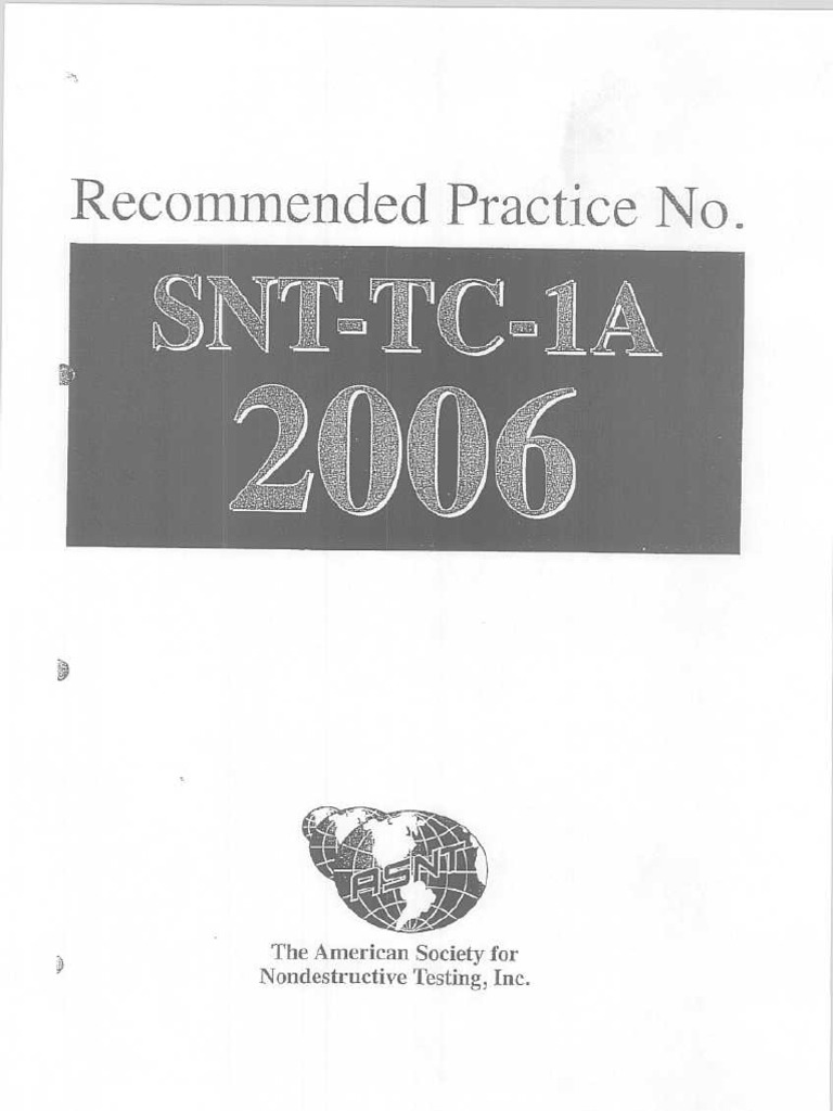 Norma SNT-TC-1A Inspectores | PDF