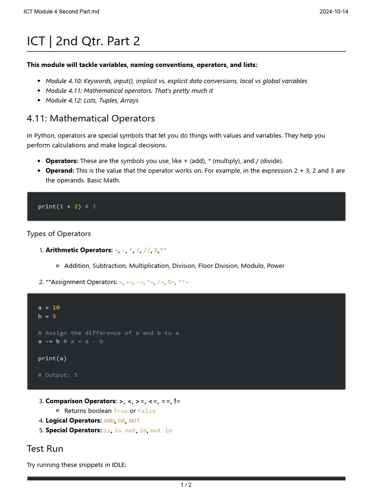 ICT Module 4 Second Part | PDF