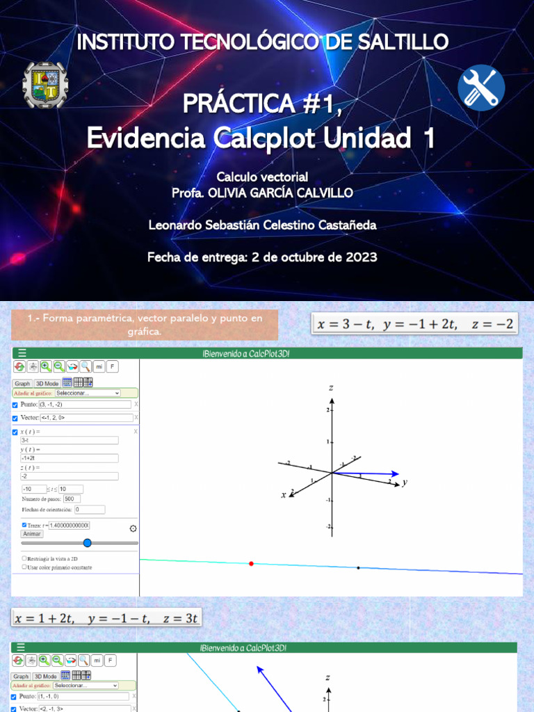 Evidencia CalCplot Unidad 1 CELESTINO CASTAÑEDA LEONARDO SEBASTIAN | PDF