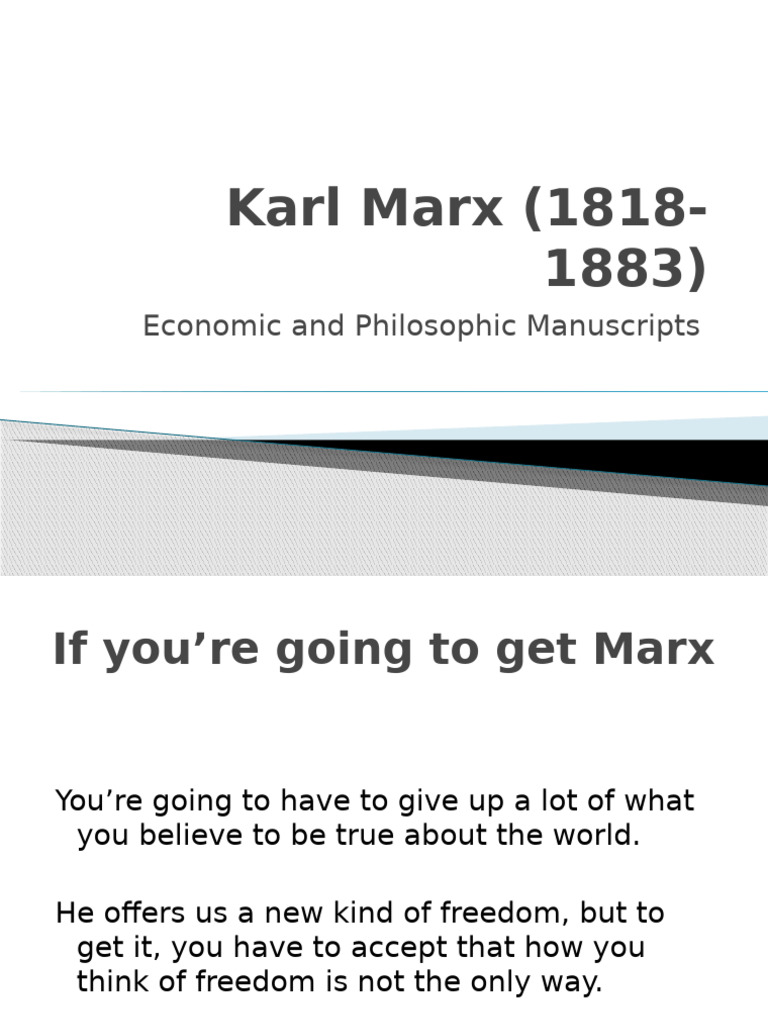 marx lecture 1 alienation fall 2024_ | PDF | Exploitation Of Labour ...