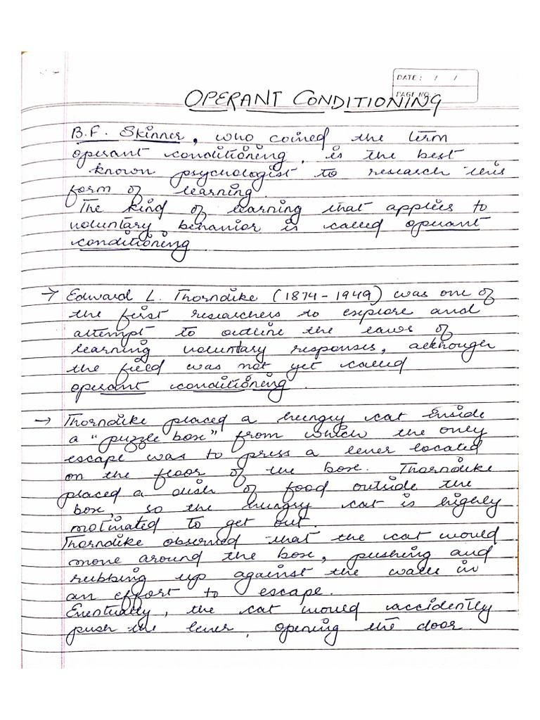 Operant Conditioning & Tolman Cog Learning | PDF