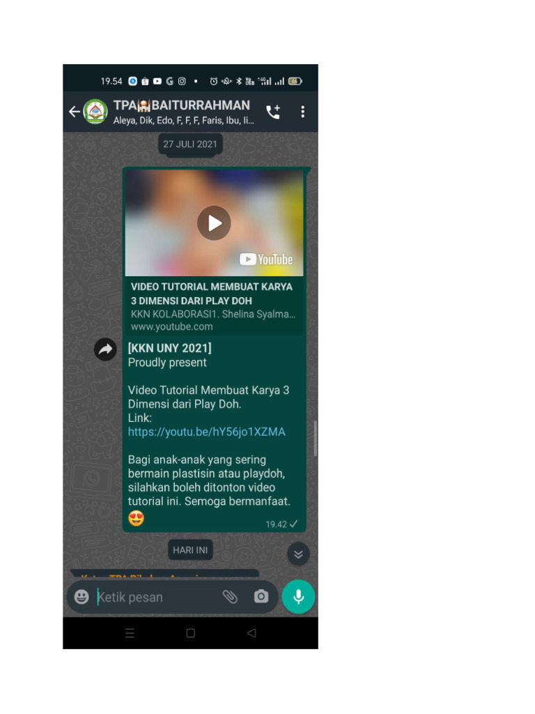 PUBLIKASI VIDEO TUTORIAL PLAY DOH | PDF