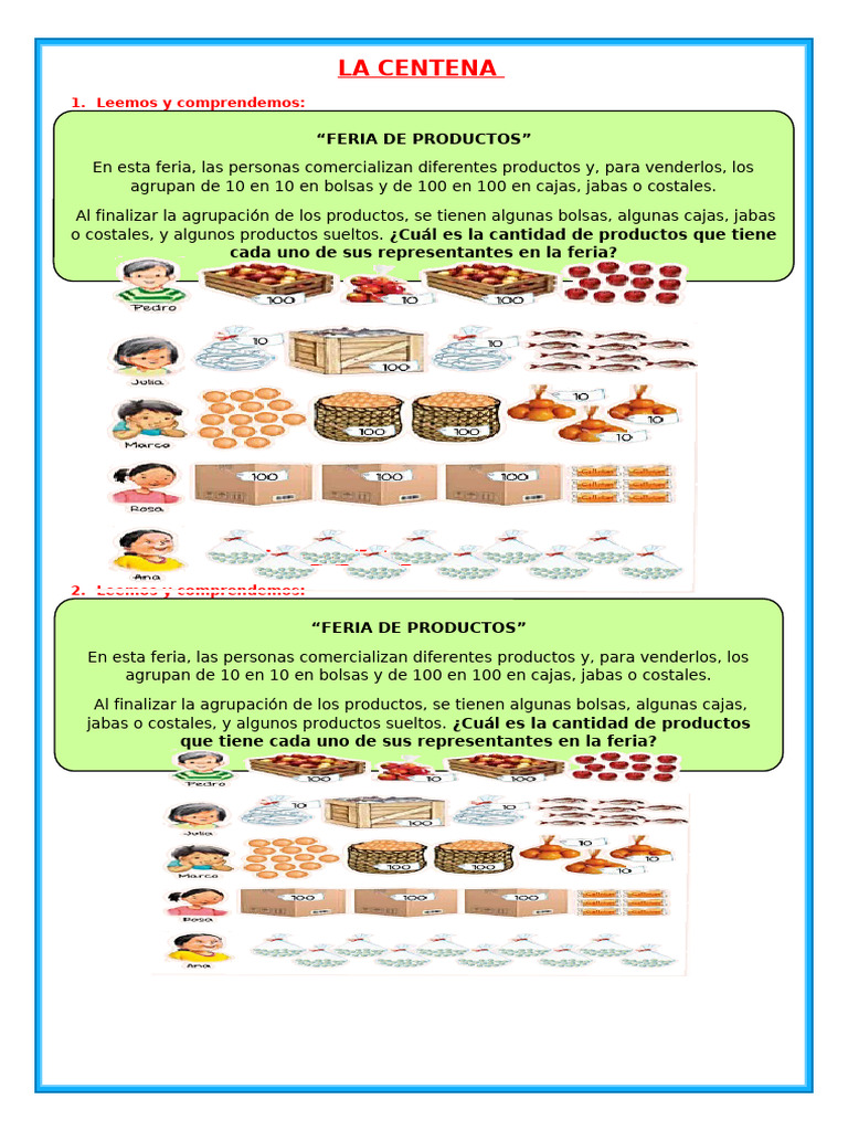 U8 S2 Ficha D4 Mat La Centena 2 | PDF