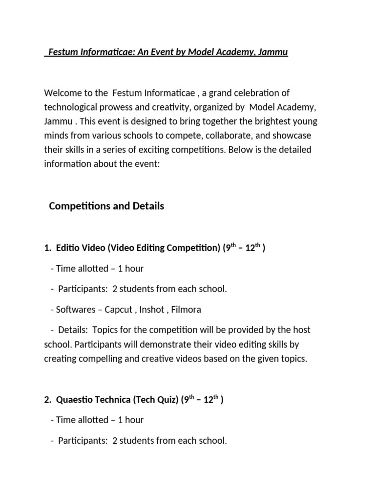 Festum Informaticae Revised | PDF | Software Engineering | Computing